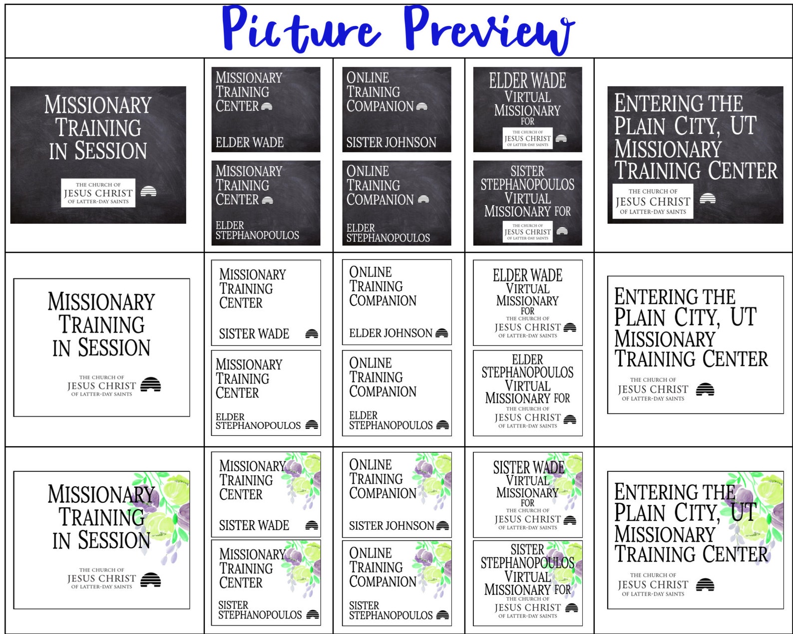 24 EDITABLE Home MTC Signs for LDS Missionary Edit to Personalize Your ...