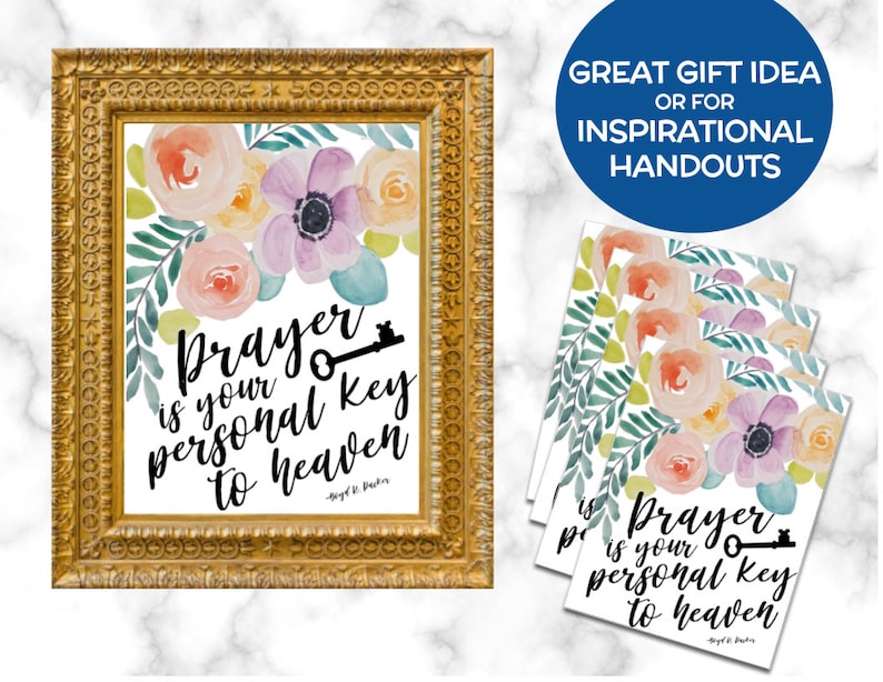 La oración es su clave personal Boyd K Packer Cita inspiradora LDS Arte ...