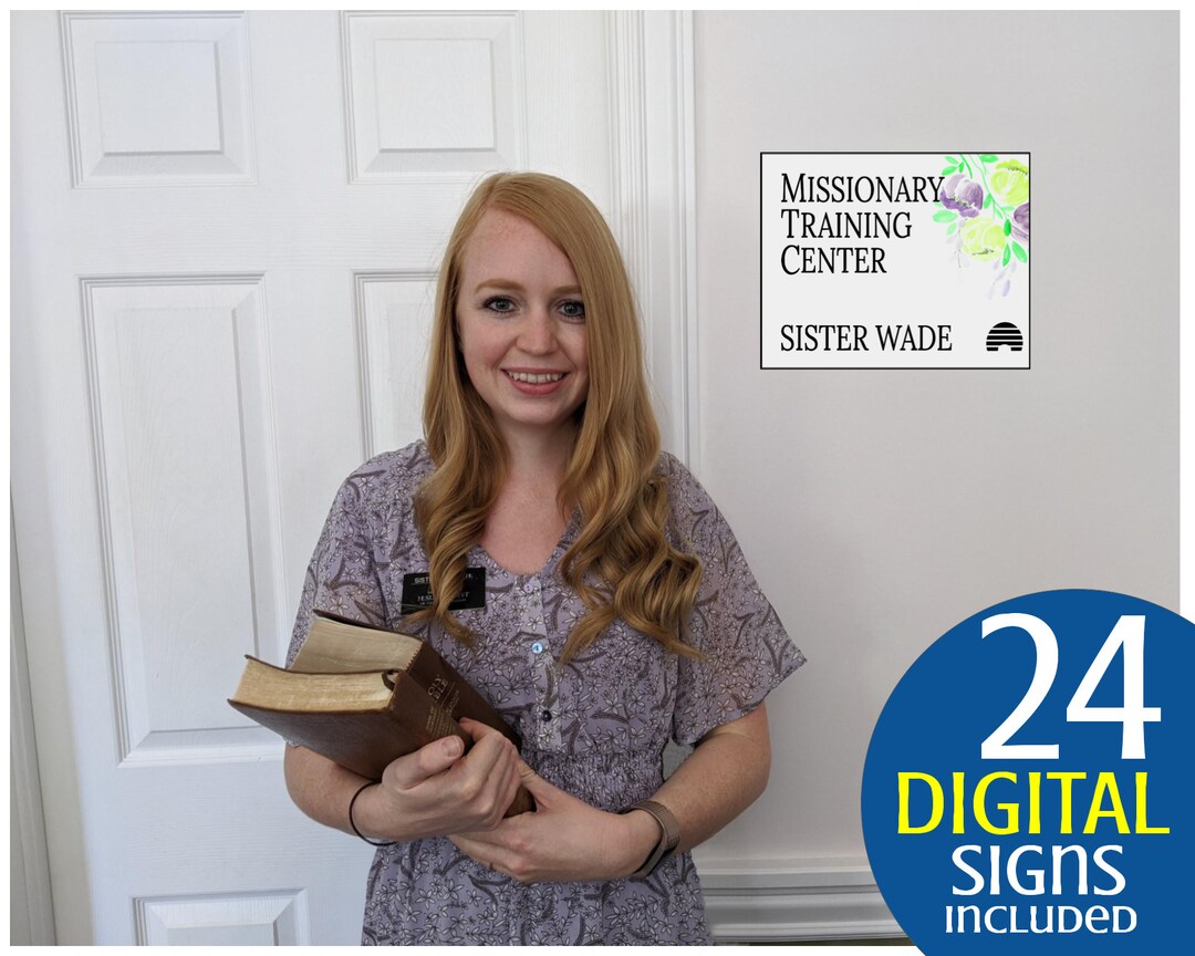 24 EDITABLE Home MTC Signs for LDS Missionary - Edit to Personalize ...