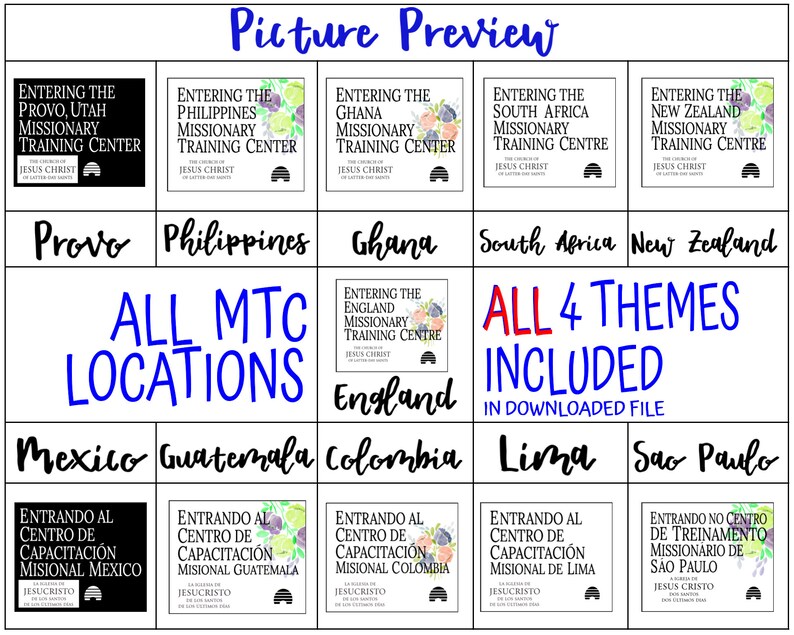 14 Digital MTC at Home & LDS Foreign Language Mission Signs Edit to ...