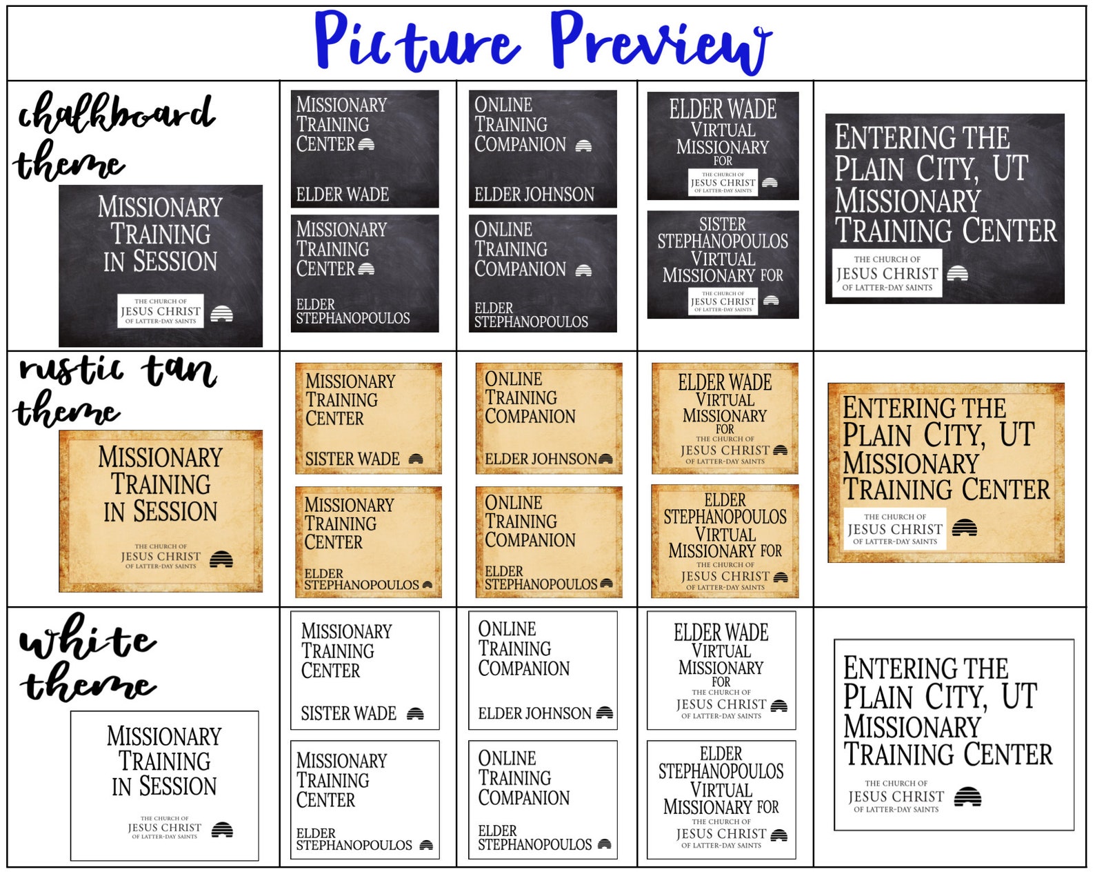 At Home MTC Signs; 40 LDS Missionary Printable Signs - Edit to ...