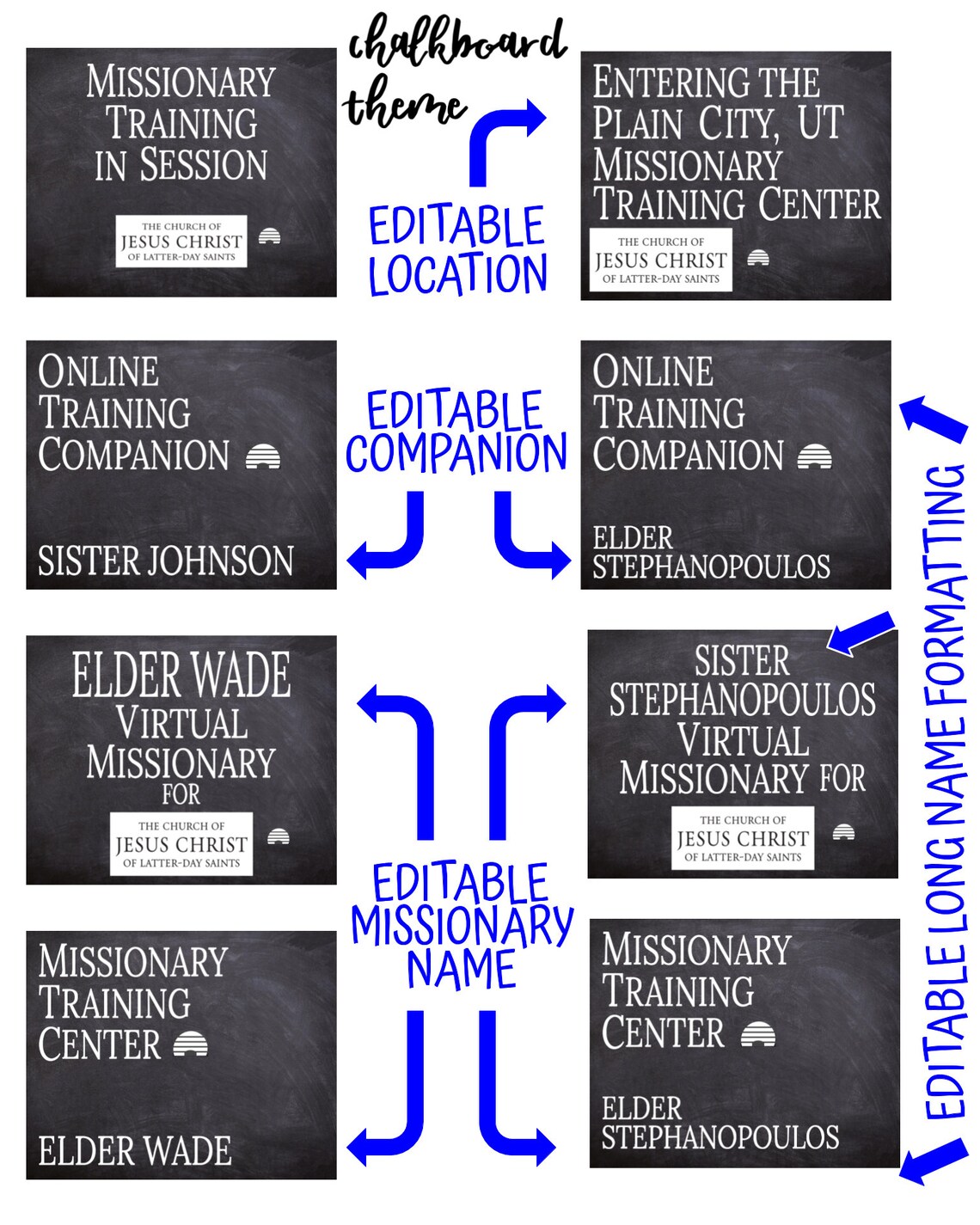 24 EDITABLE Home MTC Signs for LDS Missionary Edit to Personalize Your ...