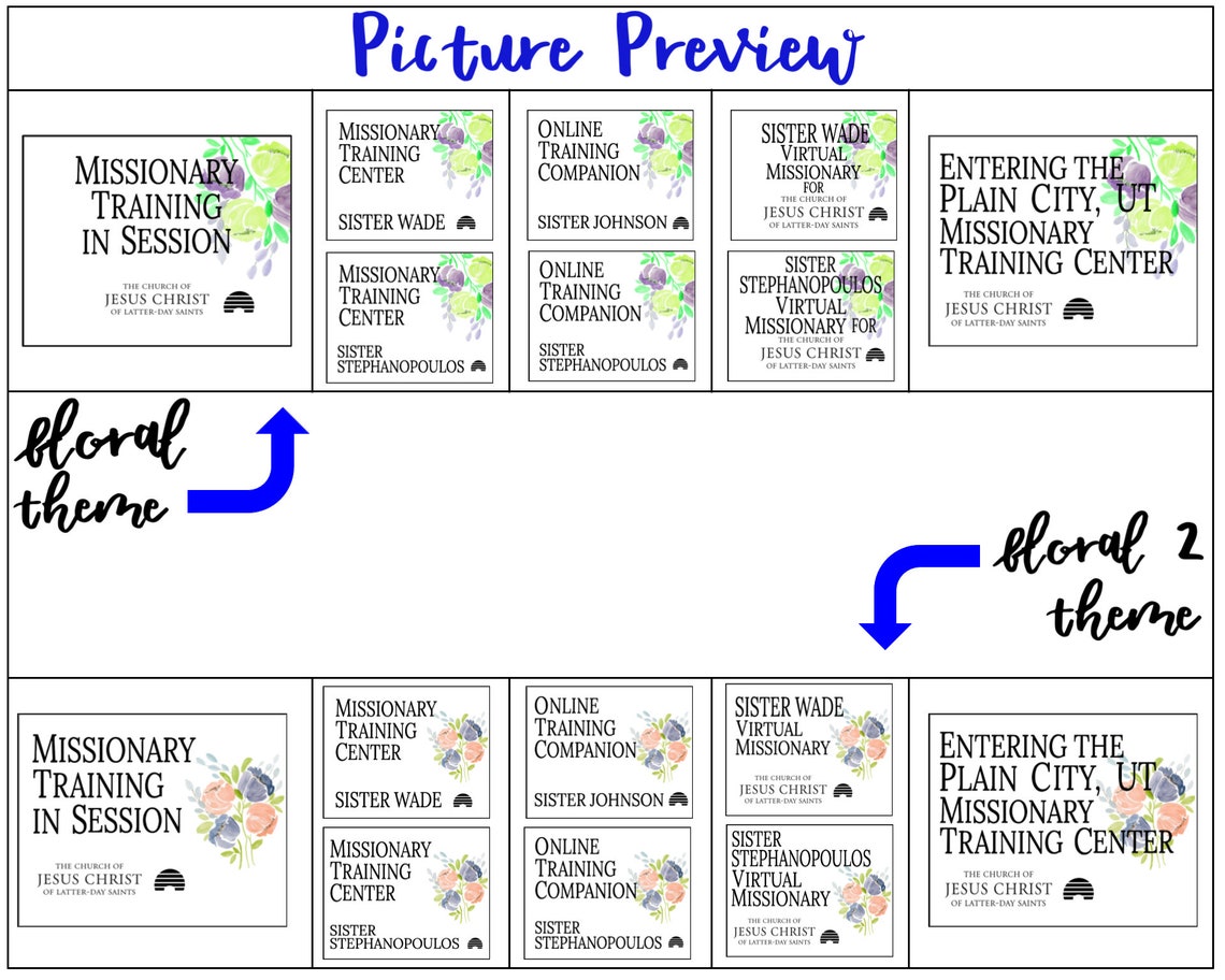 At Home MTC Signs 40 LDS Missionary Printable Signs Edit to | Etsy