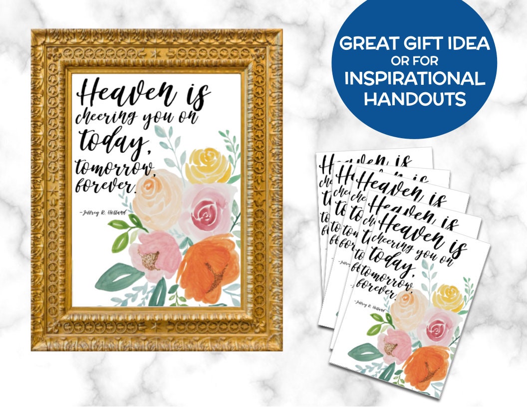 Heaven is Cheering You on Jeffrey R Holland Inspirational Quote LDS ...