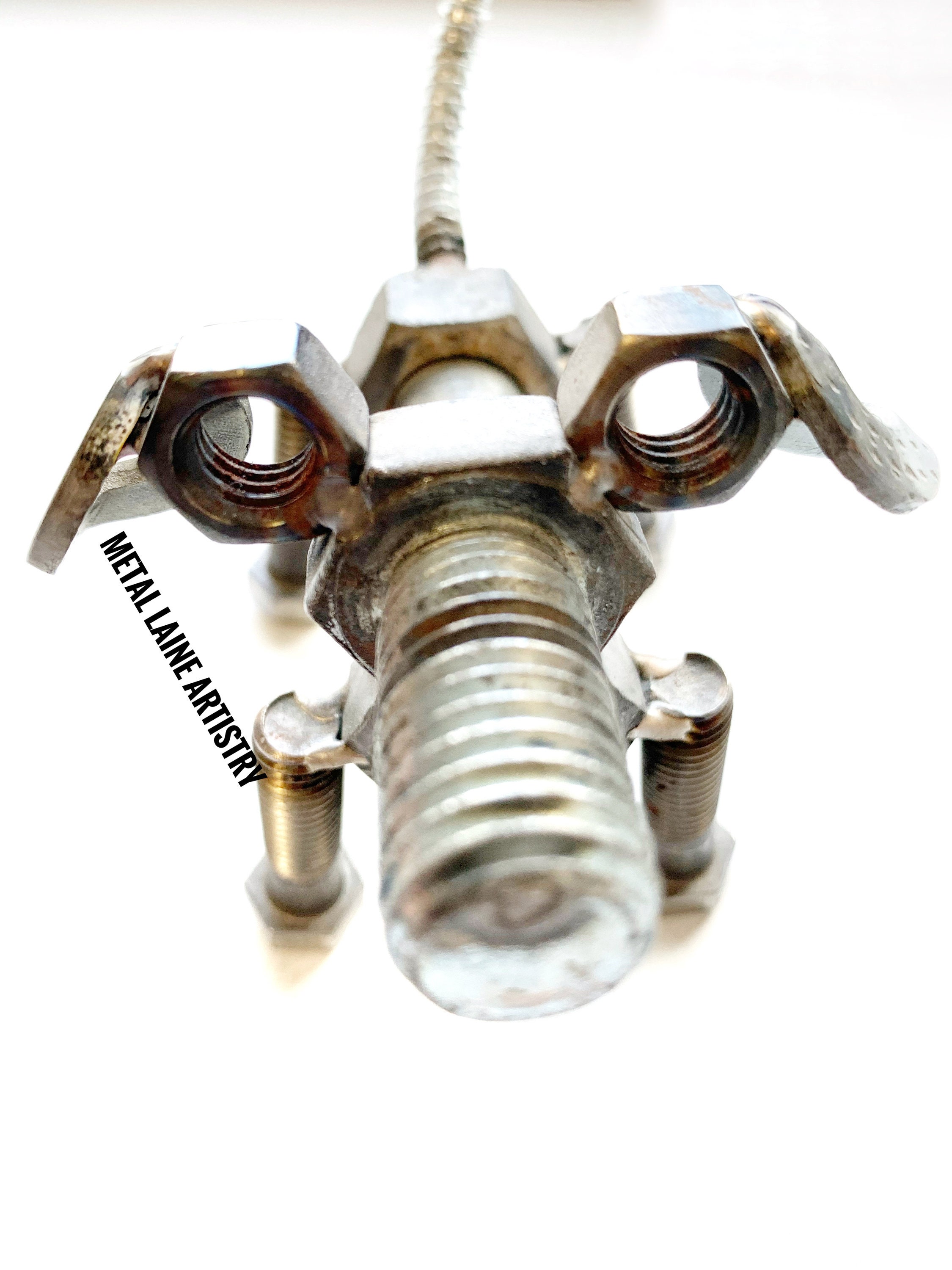 Puppy Dog Pup Metal Art Artwork Nut and Bolt Figure Figurine Nuts and ...