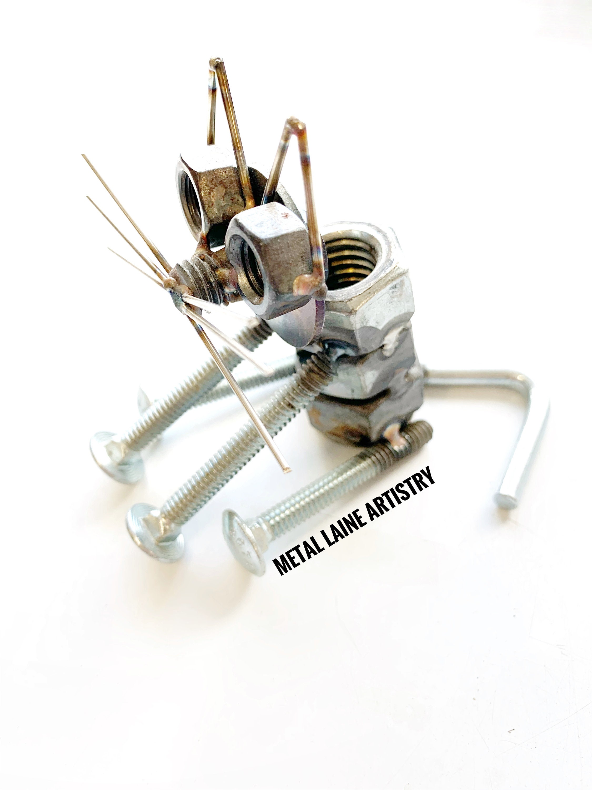 Metal Nut and Bolt Kitty Cat Kitten Figure Decor Decoration Figurine ...