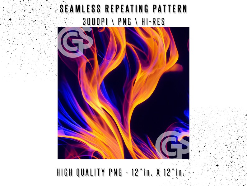 Seamless PNG Fire Flames Seamless Pattern Repeating Design - Etsy