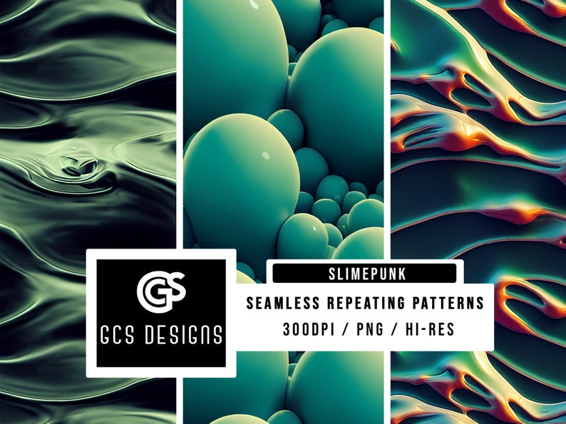 Seamless PNG Slimepunk Seamless Pattern Repeating Design - Etsy