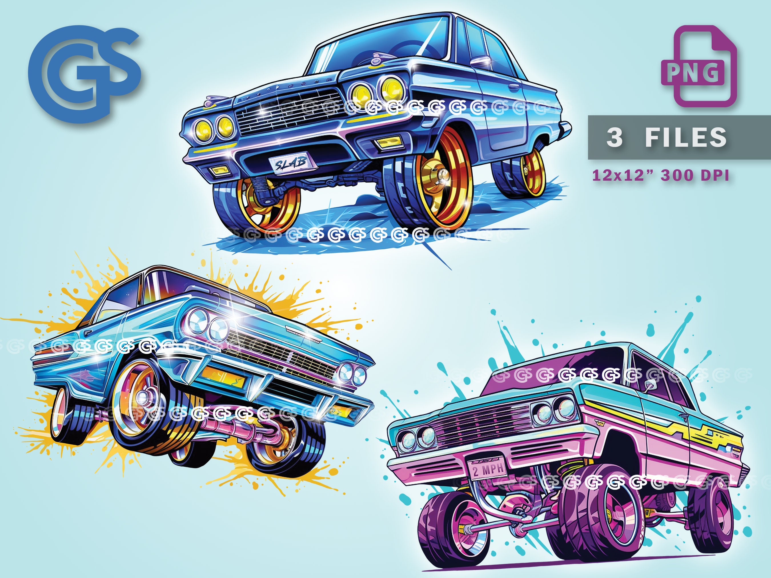 Lowrider Logo Blue