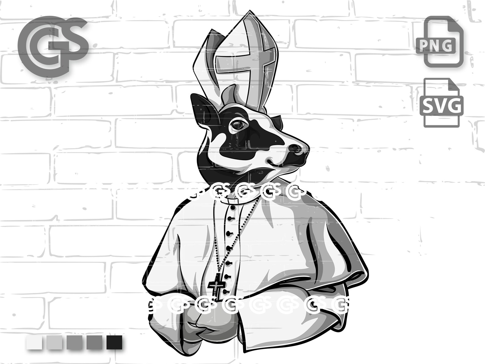 Holy Cow SVG PNG Religious T-shirt Digital Design Papal - Etsy