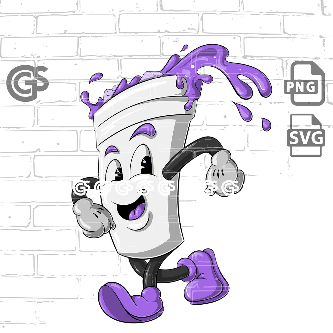 Double Cup Man SVG PNG, Sublimation Dtg, Double Cup Lean, Purple Drank ...