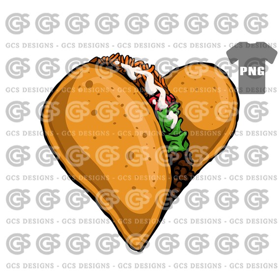 Taco Love Graphic T-Shirt digital design PNG Urban | Etsy