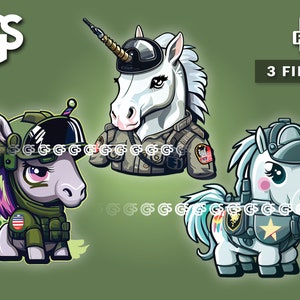 Battle Hardened Unicorns Bundle (3) PNG - Twitch Emotes, T-shirt ...