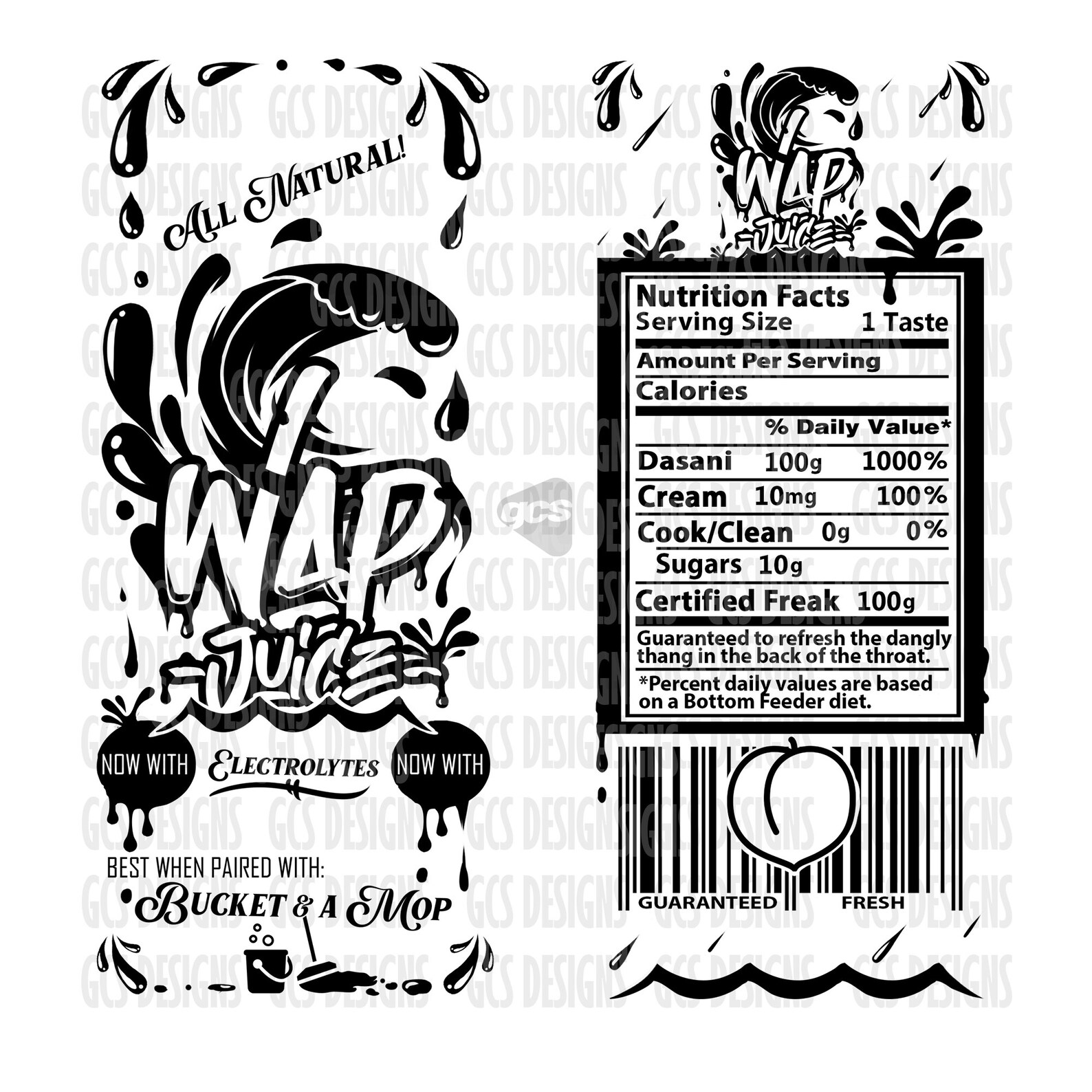 WAP Juice Label for Tumblers Waterslides Cardi B Megan Thee - Etsy