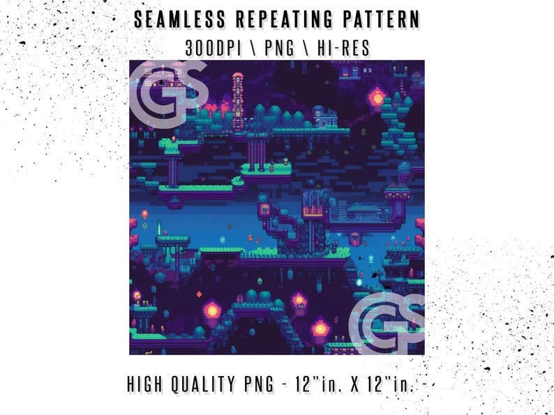 Seamless PNG Vintage Video Game Seamless Pattern Repeating - Etsy