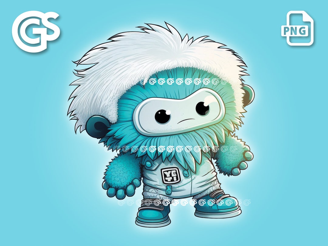 Cute Yeti PNG | Yetis T-shirt Sticker Digital File, Snowman Lover ...