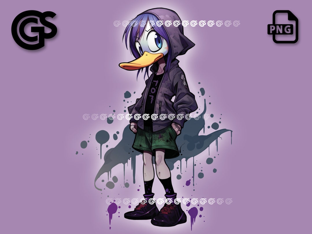 Dark Goth Duck PNG | Gothic Graphic Tshirt Digital Design, Graffiti ...