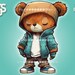 Smug Streetwear Teddy Bear PNG File - Digital T-shirt Bears PNG ...