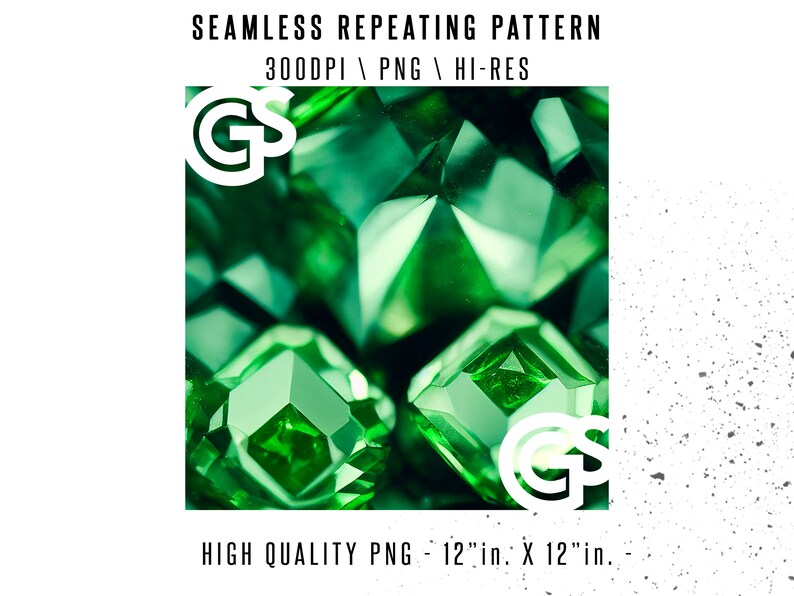 Seamless PNG Emeralds and Diamonds Seamless Pattern - Etsy