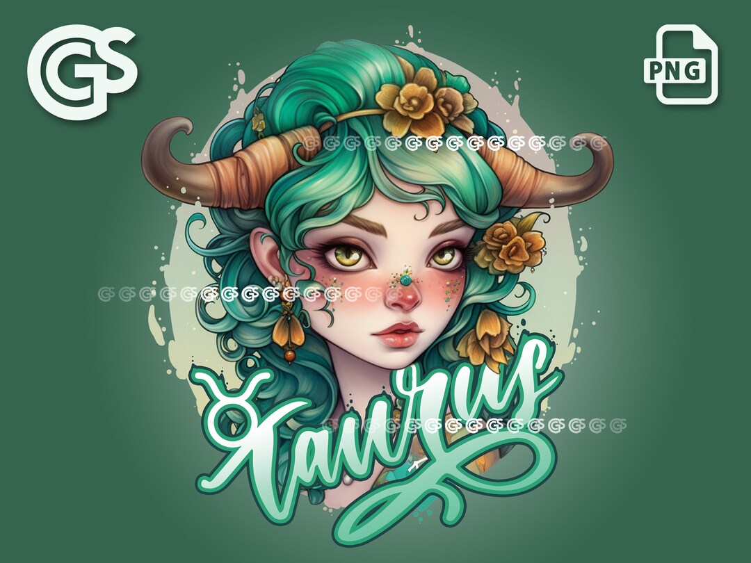 Taurus Girl Zodiac PNG File Horoscope T-shirt Digital - Etsy