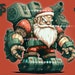Mech Santa Claus PNG Christmas Robot Digital T-shirt, Santa's ...