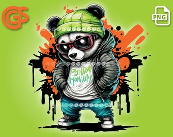 Panda With Attitude PNG Bear T-shirt Sticker Digital File, Panda Lover ...