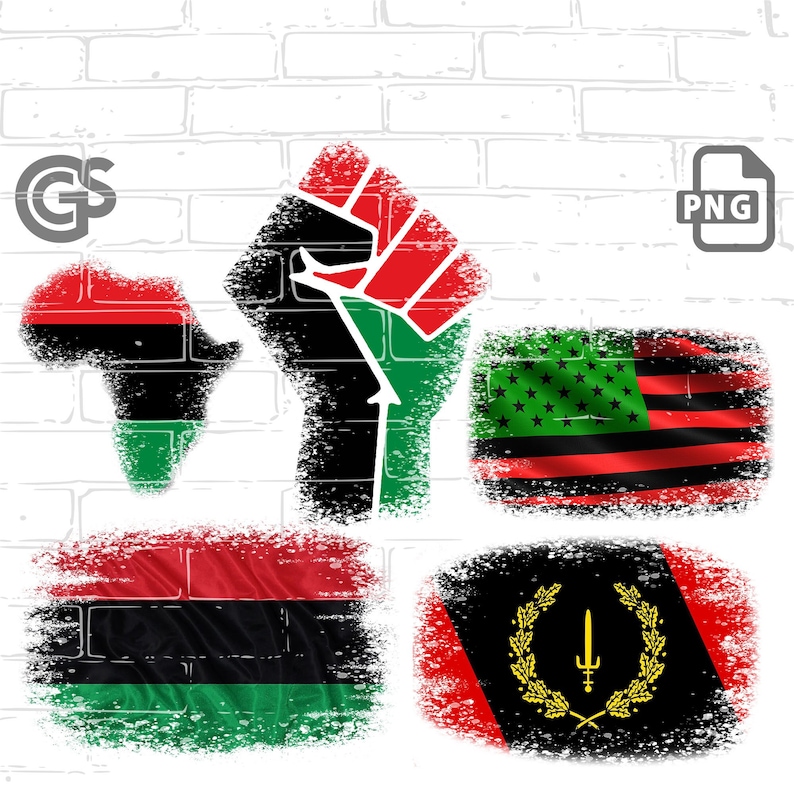 Distressed African Heritage Flag Patches PNG for Sublimation - Etsy