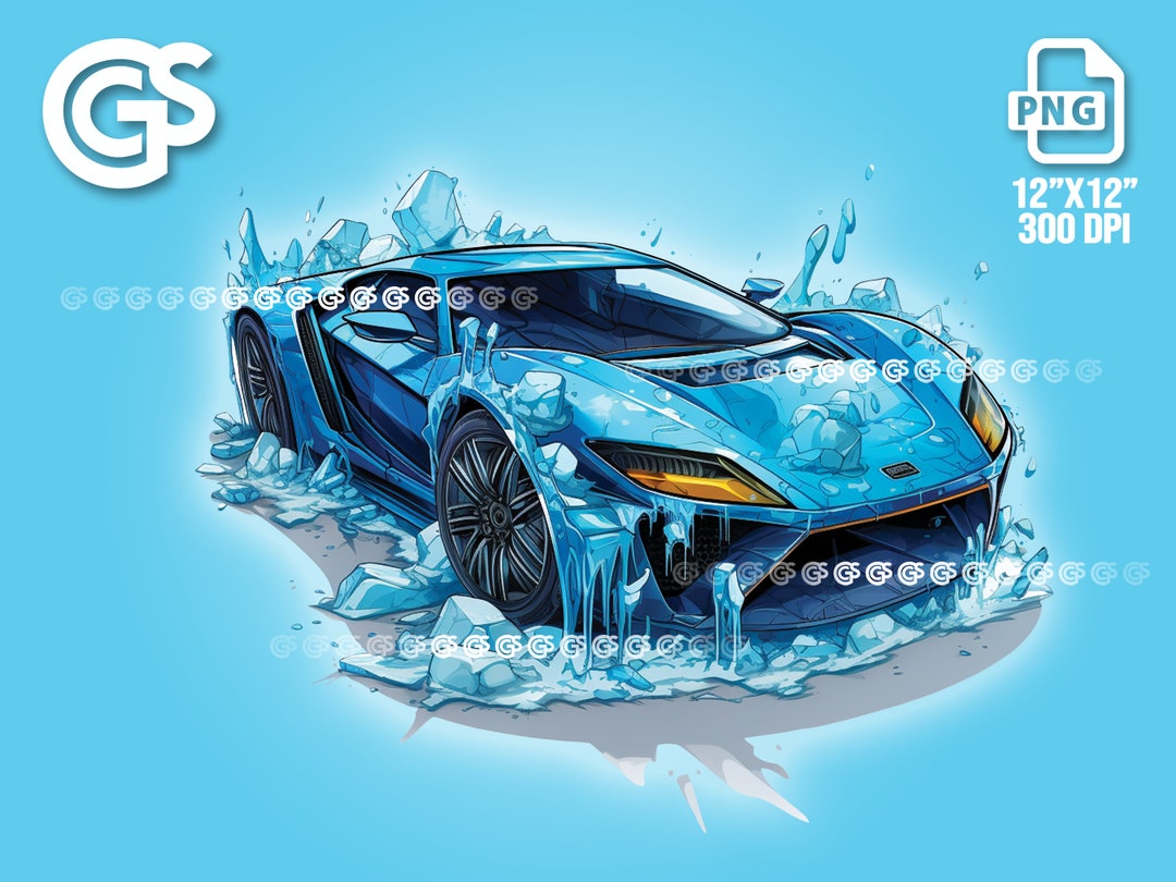 Ice Supercar PNG | Fast Cars Graphic T-shirt Digital File, Graffiti ...