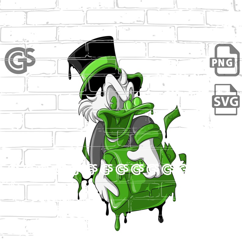 Money Hungry Duck V3! - SVG PNG Graphic T-shirt Digital Design ...