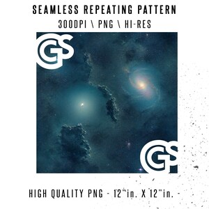Seamless PNG Space Nebula - Seamless Repeating Design File, Sublimation ...