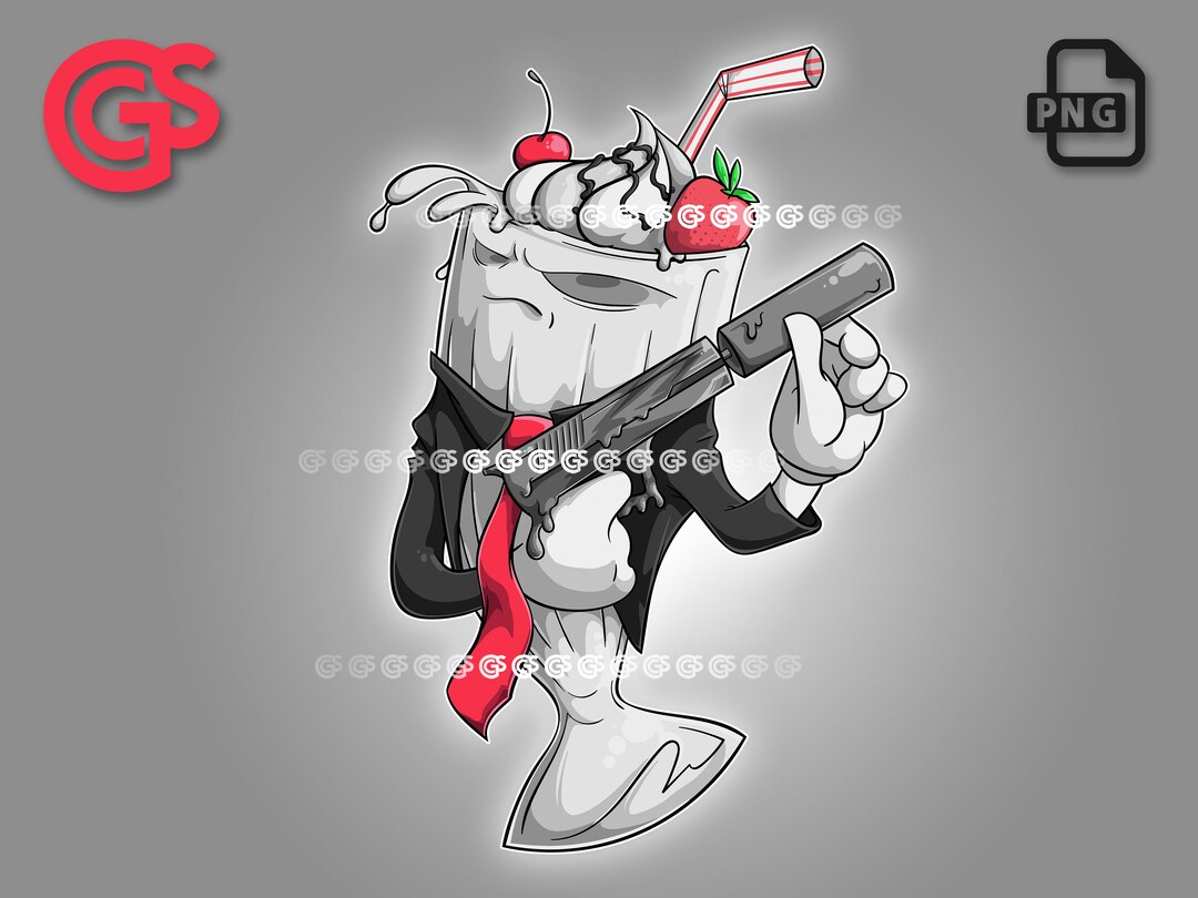 Hitman Milkshake PNG | Ice Cream Graphic T-shirt Digital Design, Urban ...