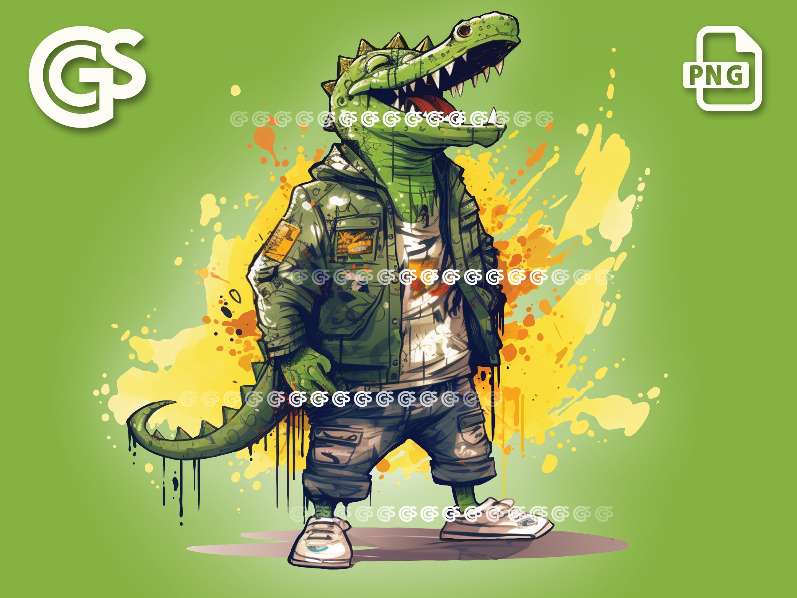Streetwear Alligator Bundle (3) PNG | Gator Tshirt Sticker Digital File ...