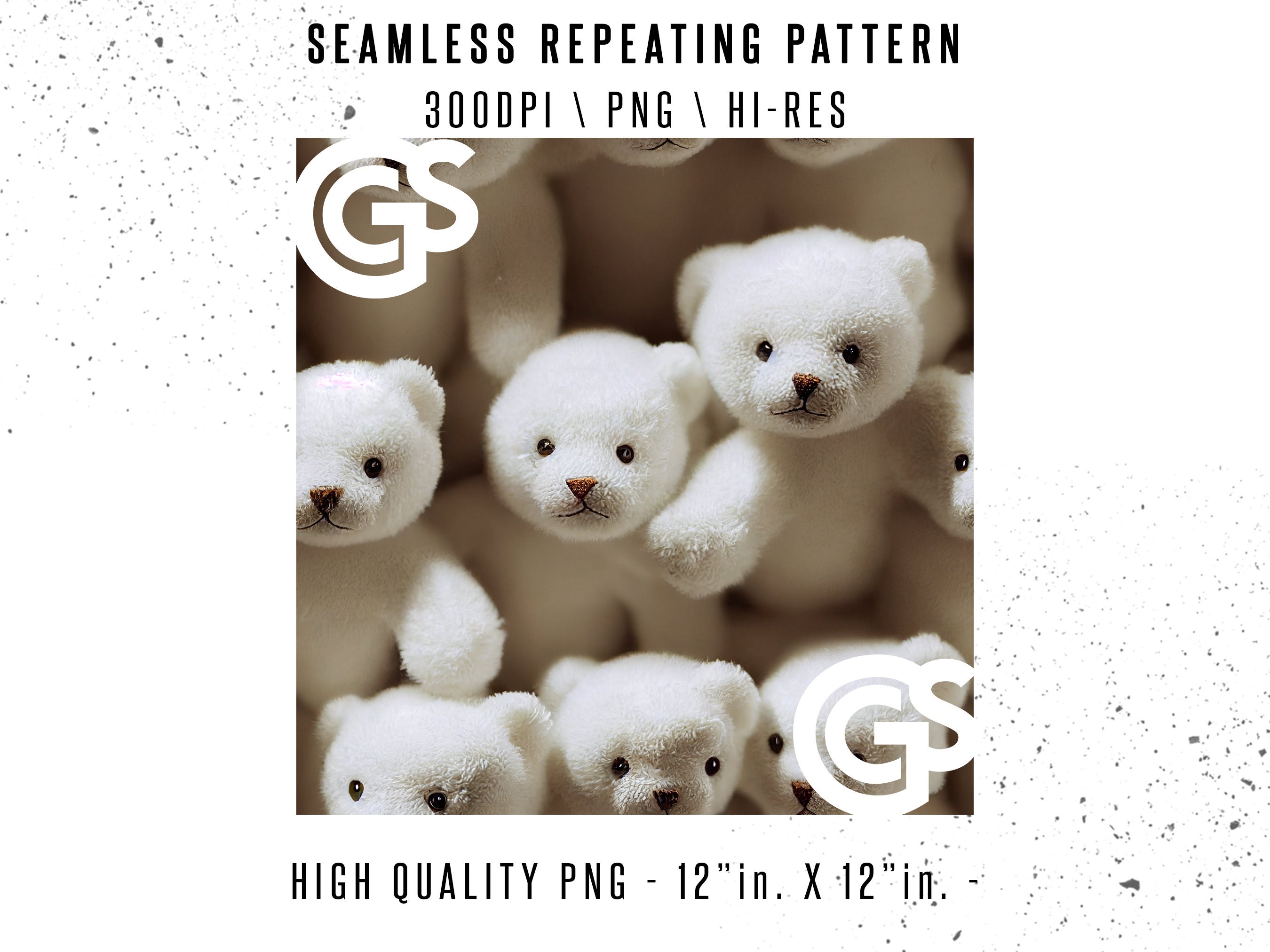 Seamless PNG Teddy Bears - Seamless Pattern Repeating Design File ...