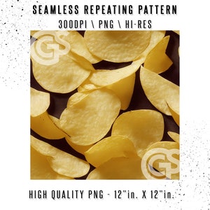 Seamless PNG Potato Chips Crisps - Seamless Pattern Repeating Design ...