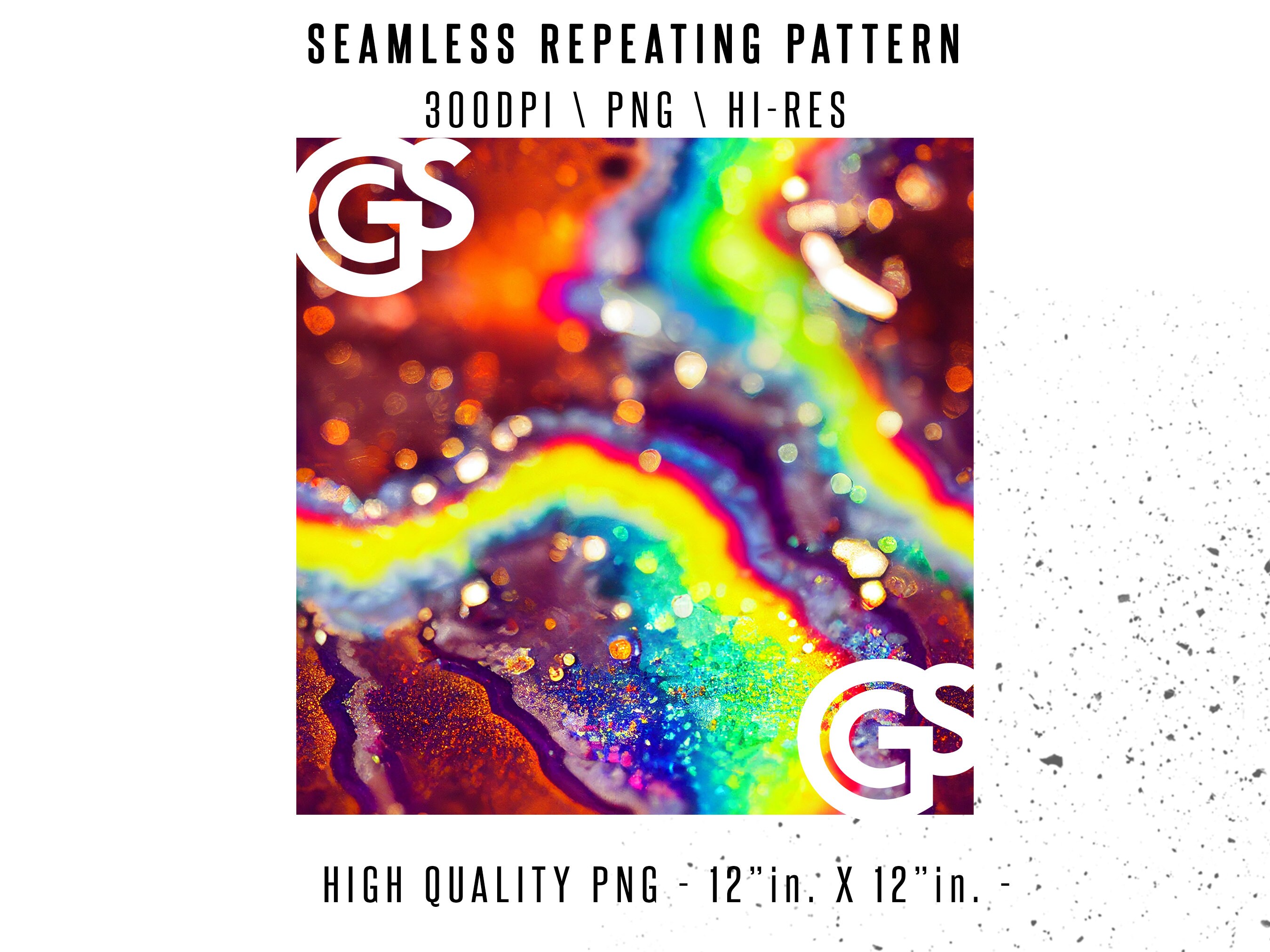 Digital Paper Rainbow Glitter Agate Seamless Pattern - Etsy