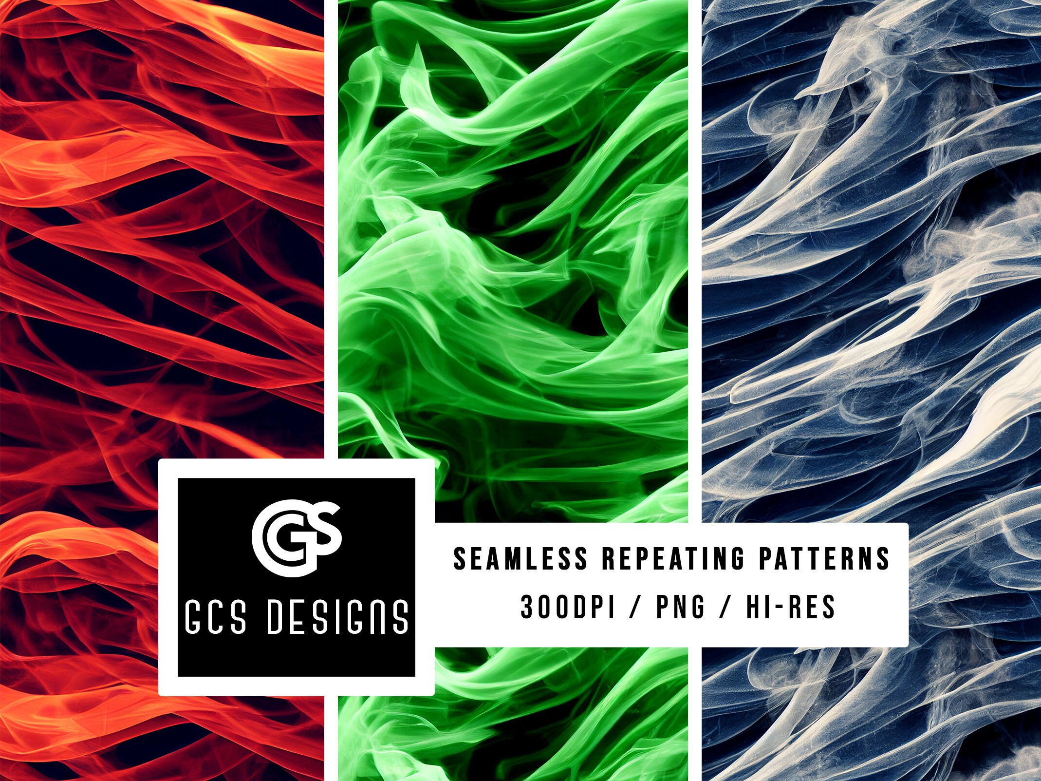 Digital Paper RGB Smoke Red Green Blue Seamless Pattern - Etsy