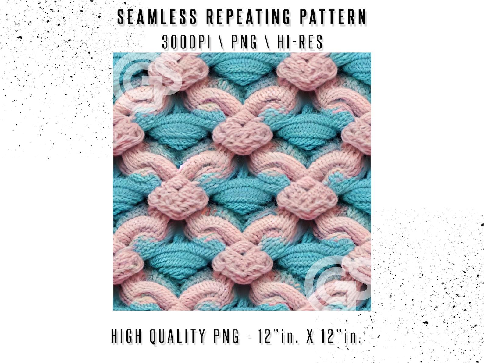Seamless PNG Pastel Crochet Seamless Pattern Repeating - Etsy