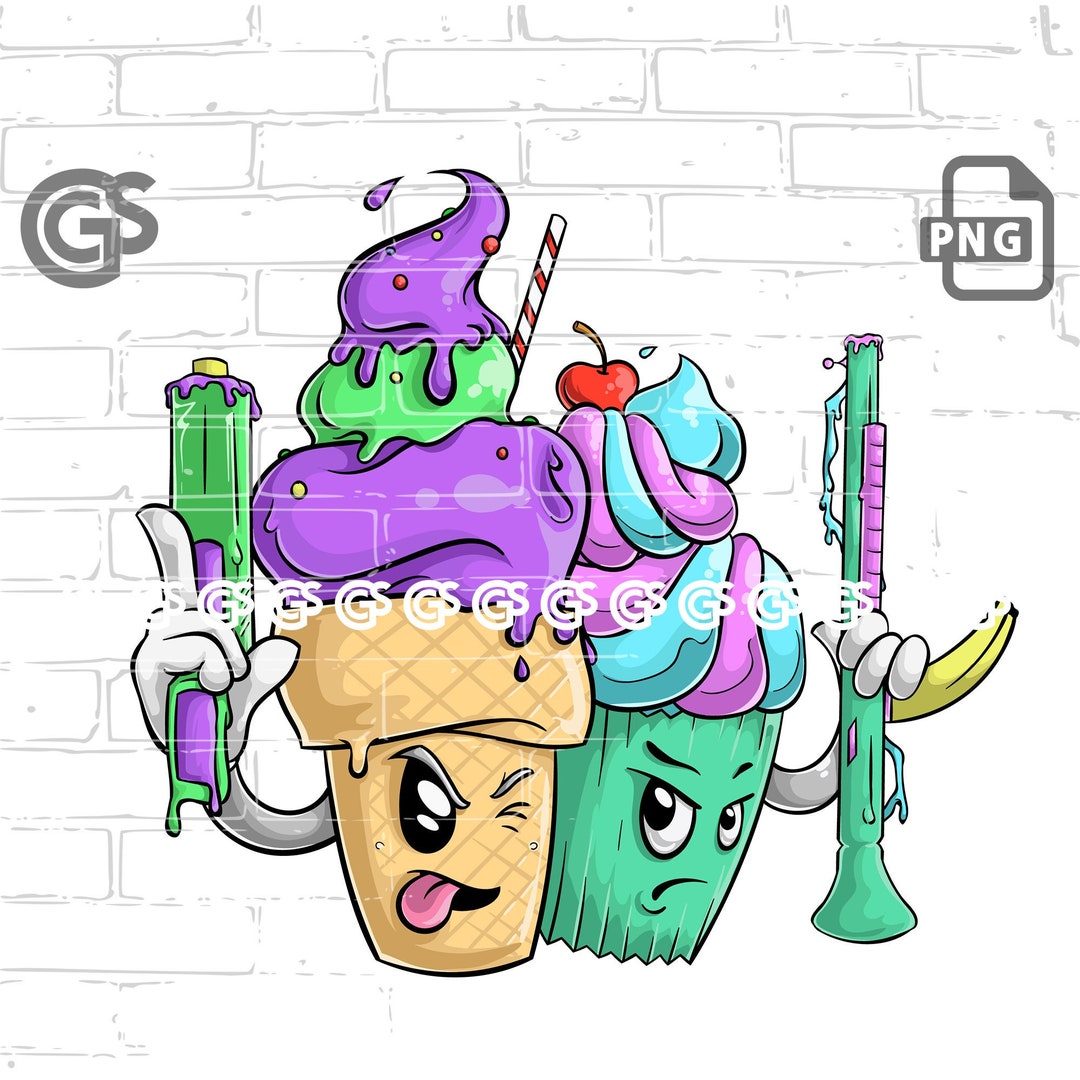 Ice Cream Gang Gang! - Gangster T-shirt Digital Design, PNG, Urban ...