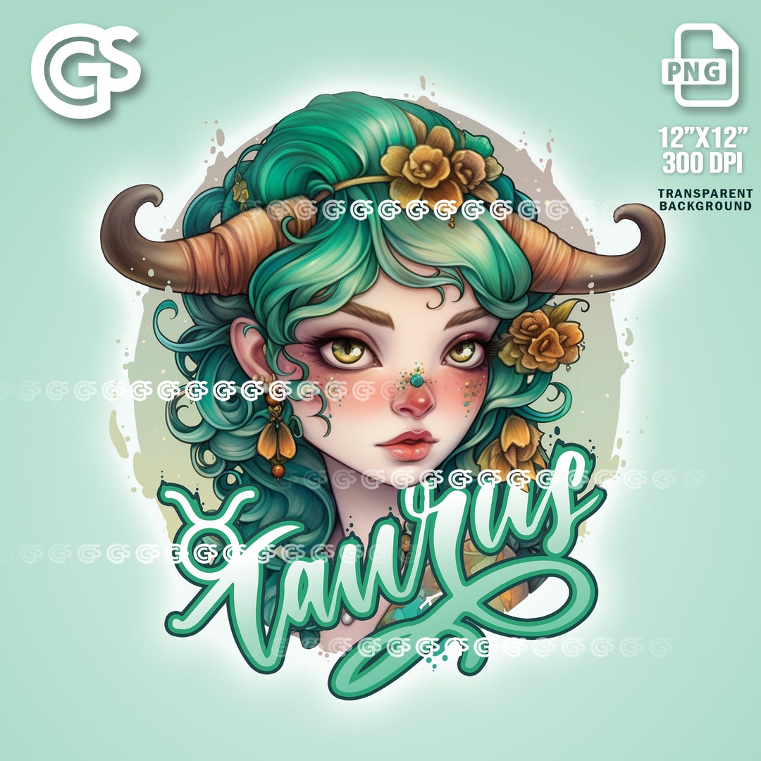Taurus Girl Zodiac PNG File | Horoscope T-shirt Digital Design ...