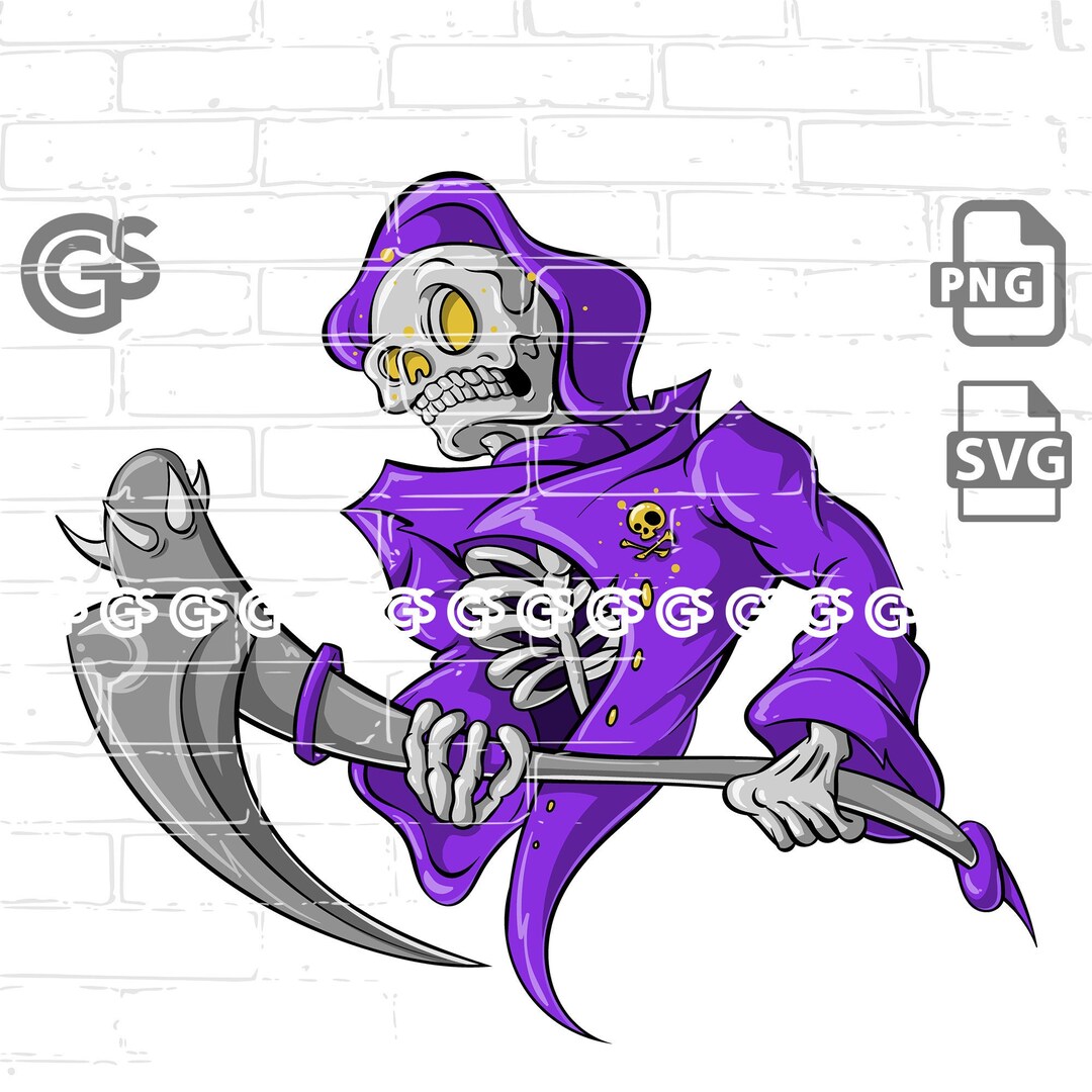 The Reaper SVG PNG Graphic T-shirt Digital Design, Death Graffiti Urban ...