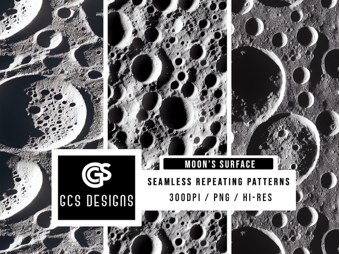Seamless PNG Surface of the Moon - Seamless Pattern Repeating Design ...