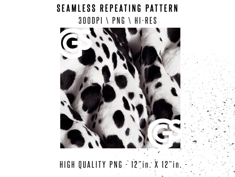 Digital Paper Dalmatian Fur Seamless Pattern Repeating - Etsy