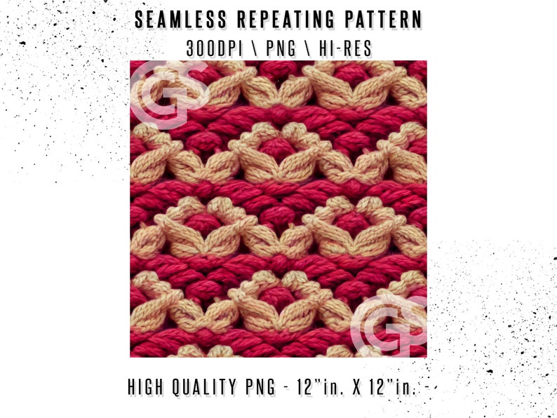 Seamless PNG Crochet Stitching Seamless Pattern Repeating - Etsy