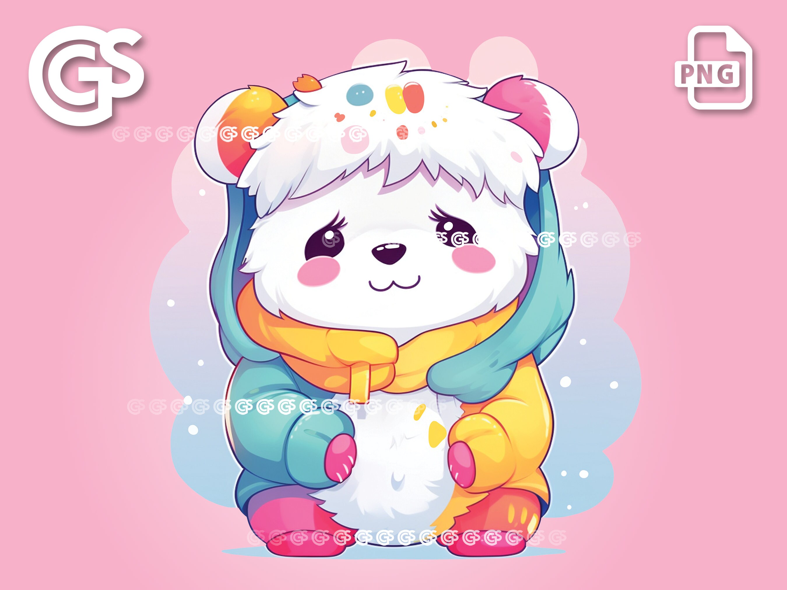Cute Polar Bear Bundle (3) PNG | Graphic T-shirt Digital File, Teddy ...