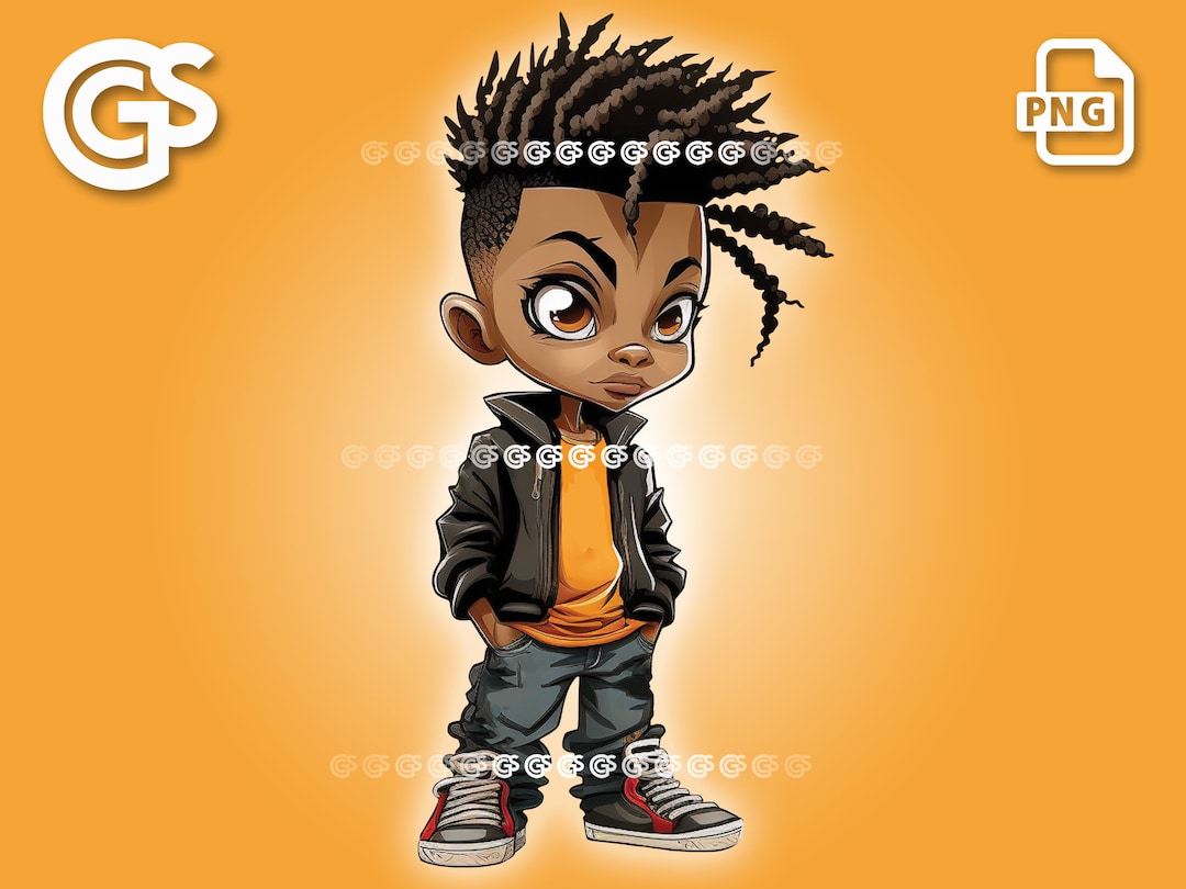 Cool Black Boy - PNG Afro African American King, Tshirt Design, Man ...