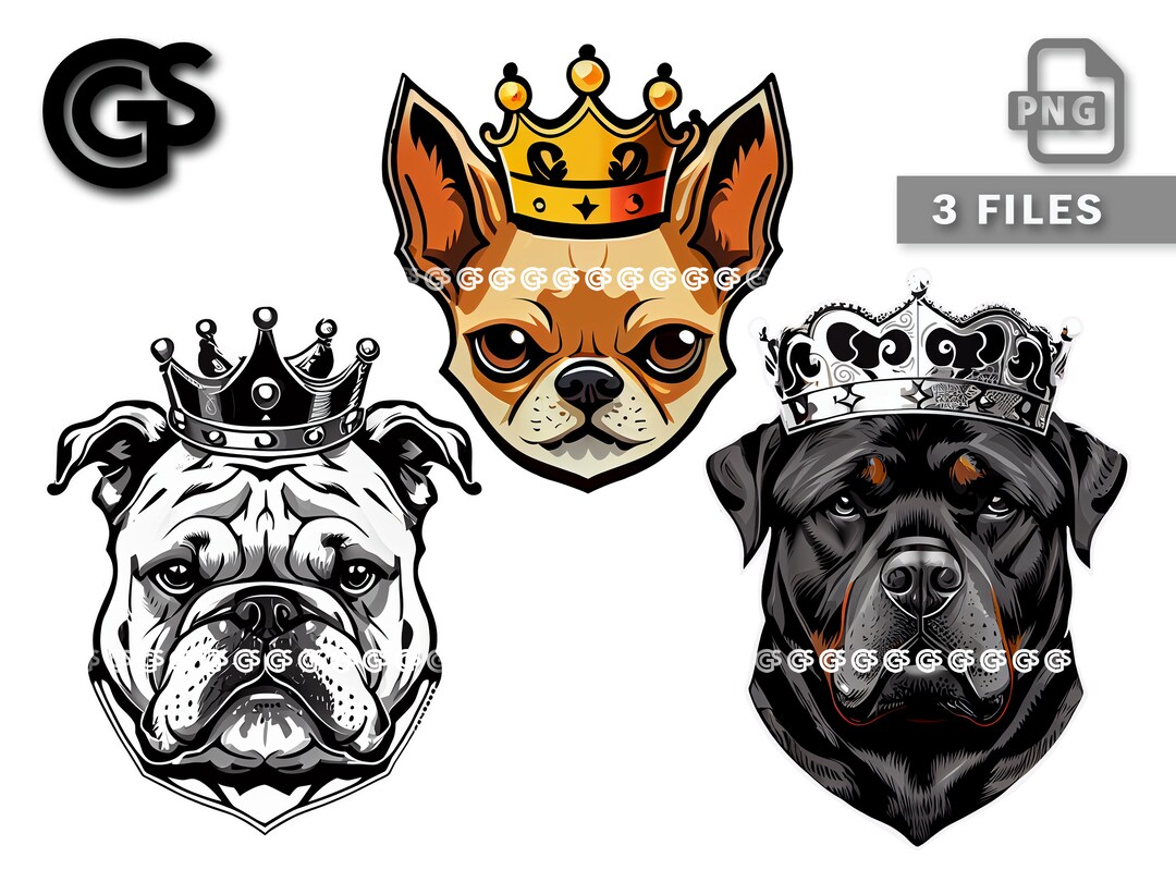 King Dogs (3) PNG Bundle Dog Lover Digital T-shirt PNG, Rottweiler ...