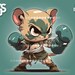 Boxing Mouse PNG Graphic T-shirt Digital File, Cute Mice Lover, Urban ...