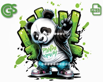 Panda With Attitude PNG Bear T-shirt Sticker Digital File, Panda Lover ...