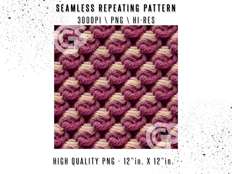 Seamless PNG Crochet Stitching Seamless Pattern Repeating - Etsy