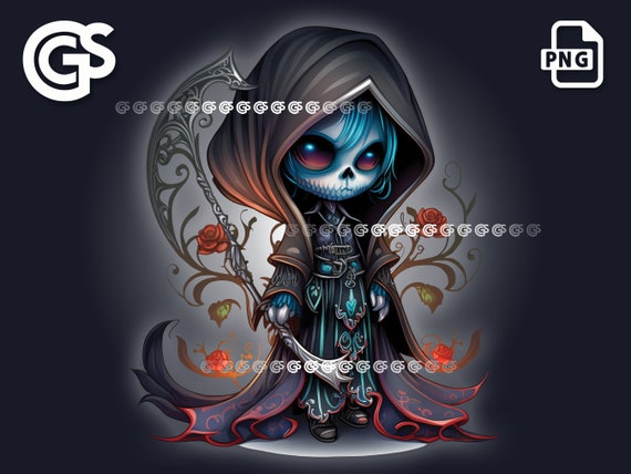 Girl Grim Reaper Cartoon